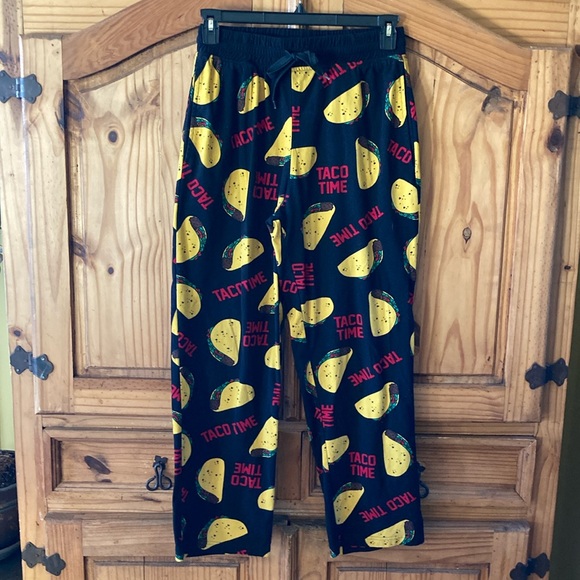 Falls Creek | Pants | Mens Falls Creek Black Taco Time Pajama Lounge Pants Size M | Poshmark